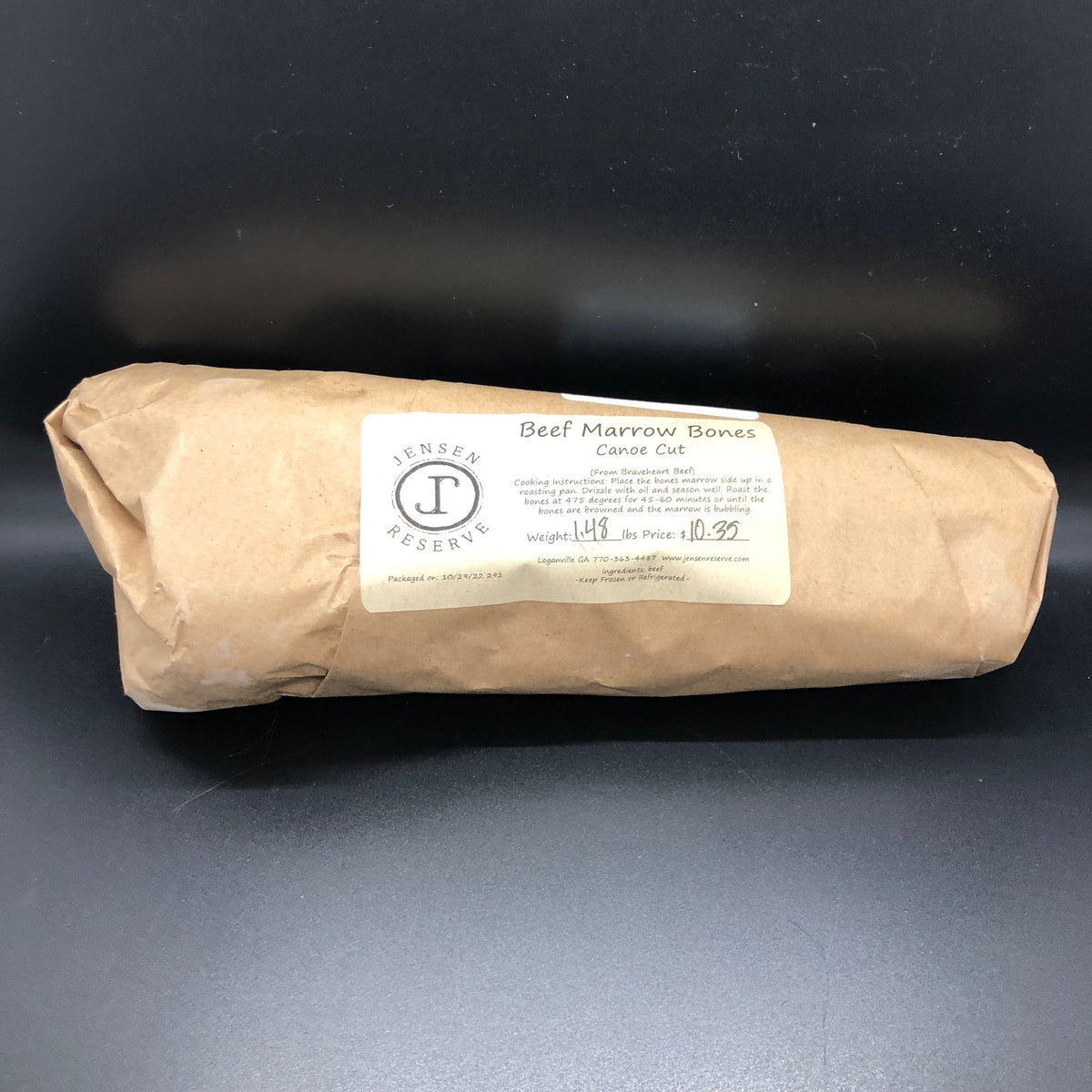 Beef Marrow Bones - Canoe Cut – Jensen Reserve